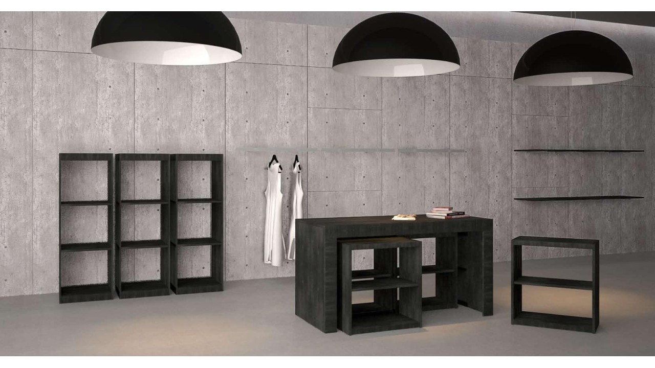 mobilier de rangement pour agencement magasin sur 3 niveaux L 2
